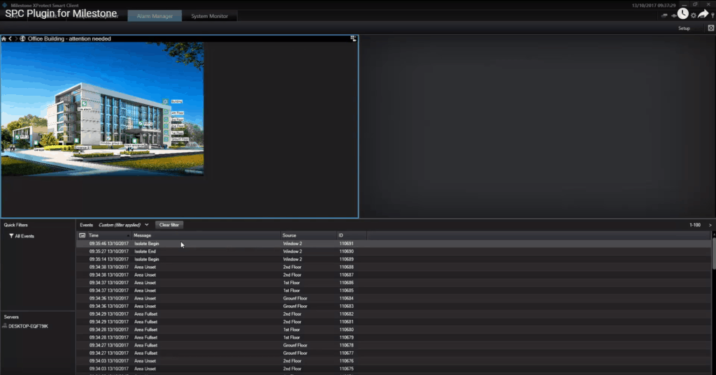 SPC Intrusion Milestone plugin – Vanderbilt SPC