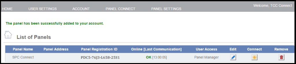 SPC Connect via GPRS Configuration – Vanderbilt SPC