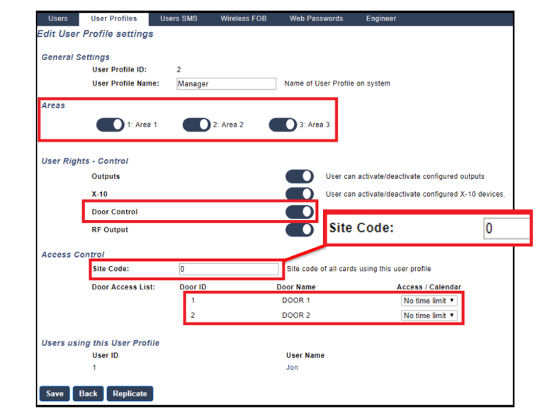 SPC Door controller – SPCA210 Default Setup – 2 Entry Doors ...